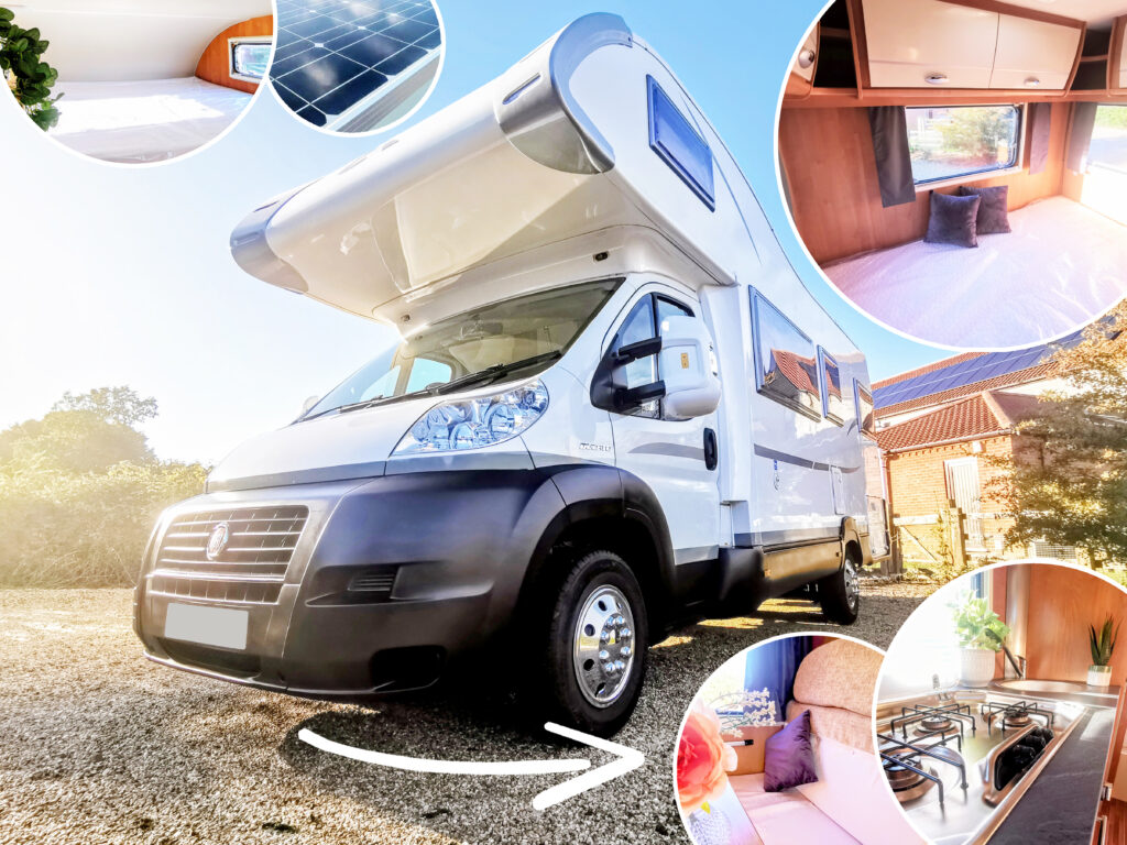 Beautiful Bright Luxury Motorhome Campervan, Fixed Bed, 6 Berth, 3500kg ...